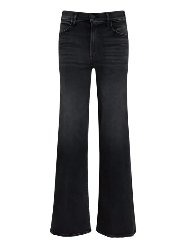 MOTHER The Hustler Roller Sneak Jeans - Black