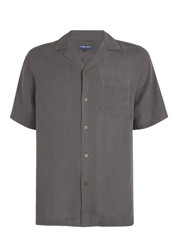 Frescobol Carioca Linen Angelo Shirt - Grey