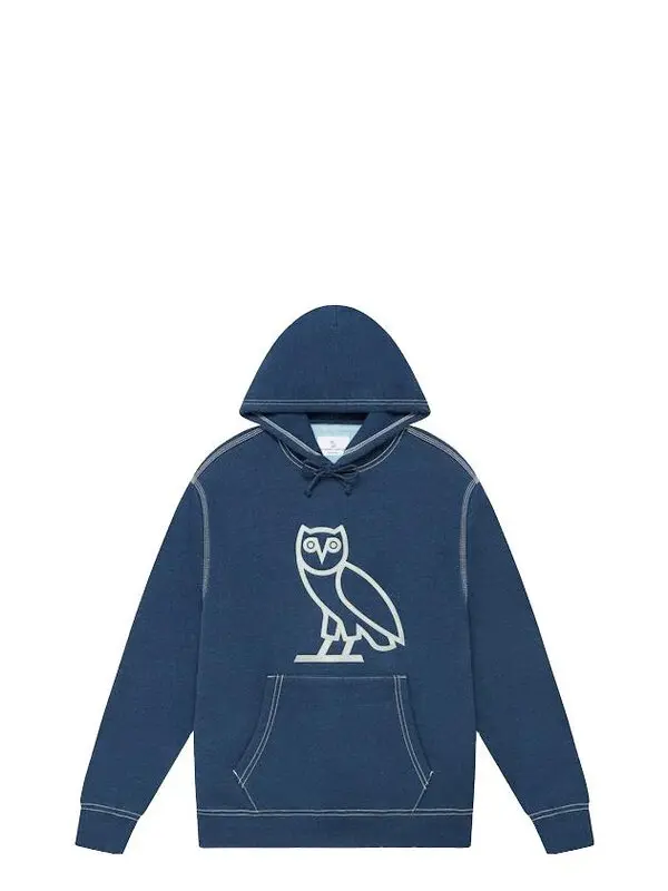 OVO Indigo-dyed Og Hooded Sweatshirt - Washed Indigo