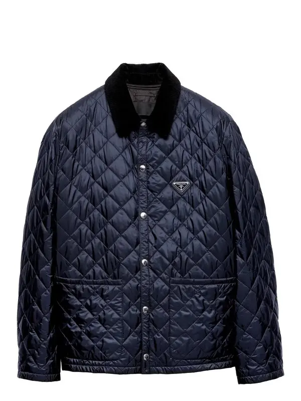 Prada Quilted Re-nylon Jacket - Blue