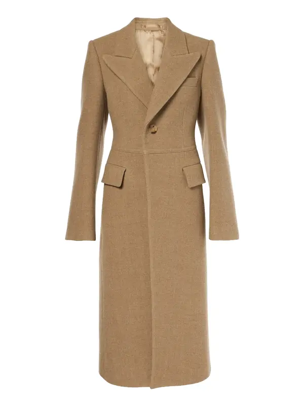 Burberry Single-breasted Wool Coat - Brown