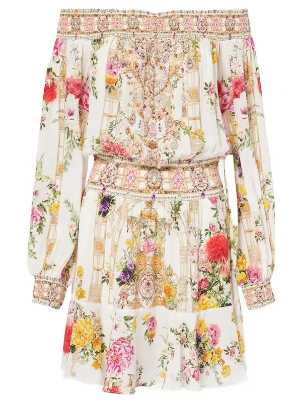 Camilla Floral Minidress - White
