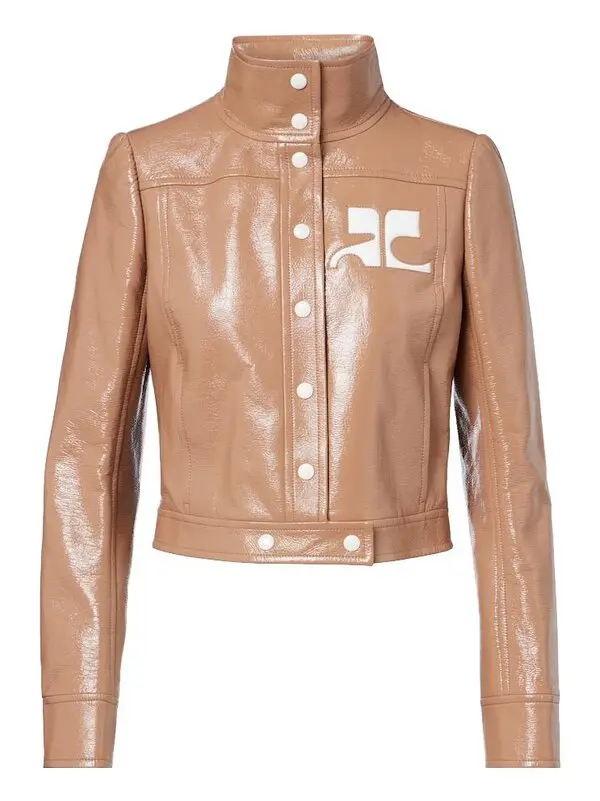 COURREGES Re-edition Vinyl Jacket - Brown