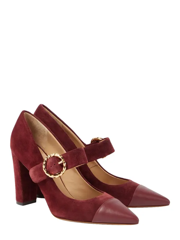 Ulla Johnson Kiki 95 Suede Pumps - Red