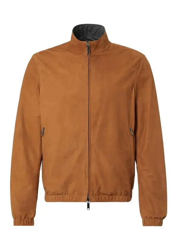 Zegna Reversible Leather Blouson - Brown