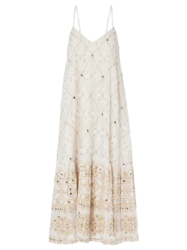JULIET DUNN Mosaic Printed Midi Dress - Neutrals