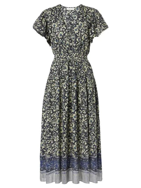 Ulla Johnson Lyria Floral Cotton-blend Midi Dress - Multicoloured