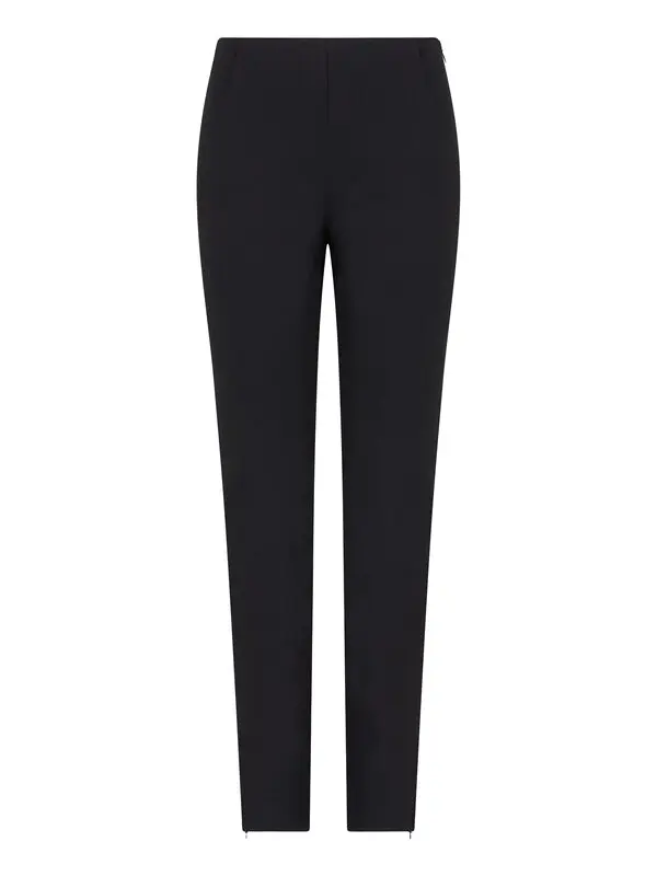 Giorgio Armani Wool Crepe Trousers - Navy Blue