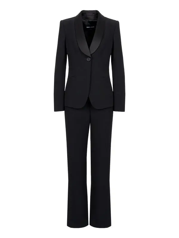 Giorgio Armani Pure Silk Crêpe Tuxedo - Black