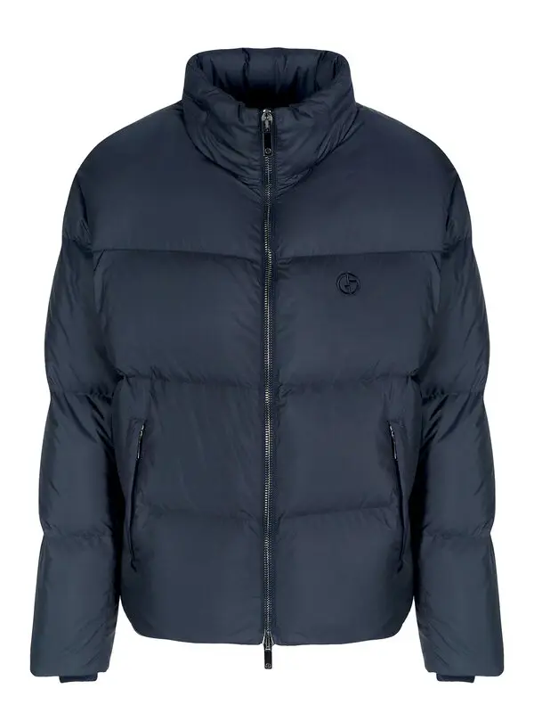 Giorgio Armani Goose-down Padded Bomber Jacket - Blue