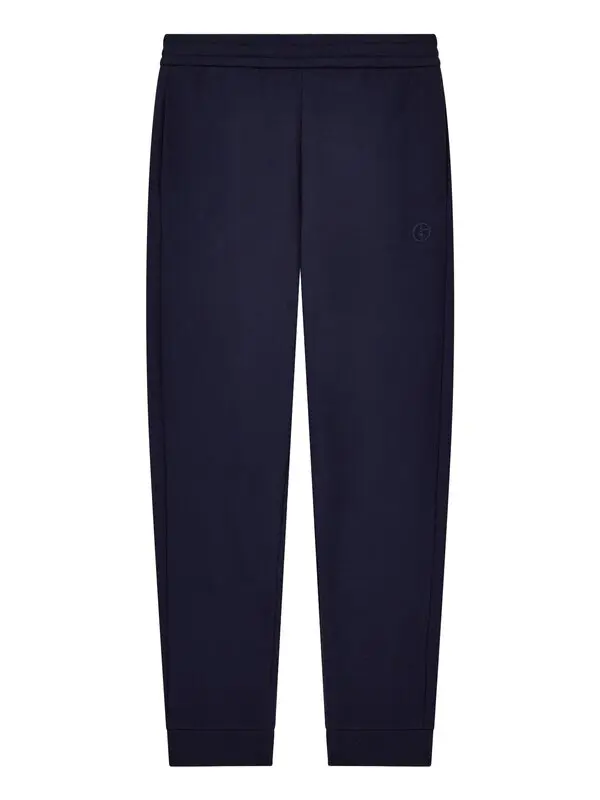 Giorgio Armani Cotton And Cashmere Joggers - Blue