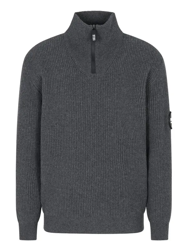 Giorgio Armani Neve Mock-neck Jumper - Grey