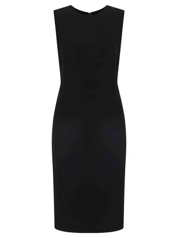 Giorgio Armani Silk Sheath Dress - Black