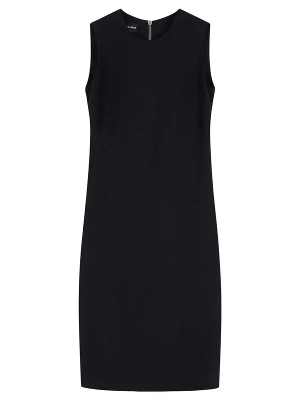 Giorgio Armani Silk Sheath Dress - Black