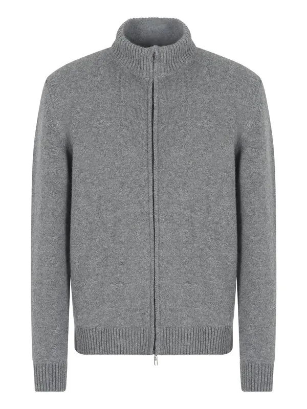 Giorgio Armani Cashmere Zip-up Cardigan - Grey