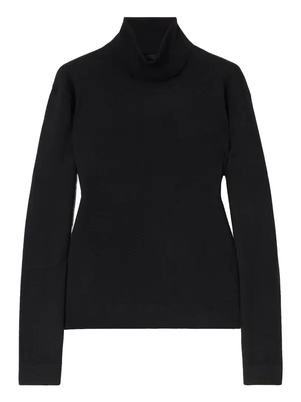 LESET James Wool Turtleneck Sweater - Black
