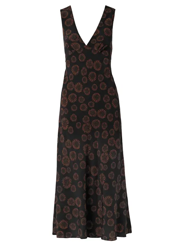 Matteau Floral-print Maxi Dress - Black