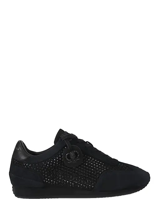 Kurt Geiger Chelsea Tag Crystal-embellished Low-top Trainers - Black