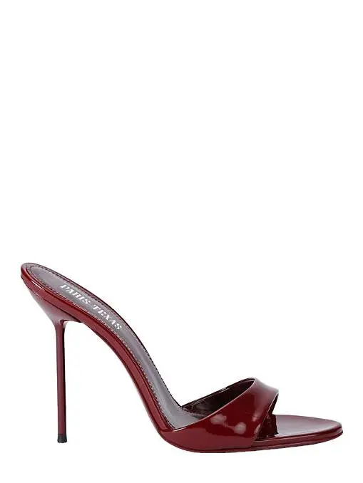 Paris Texas Lidia Patent Heeled Leather Mules - Wine