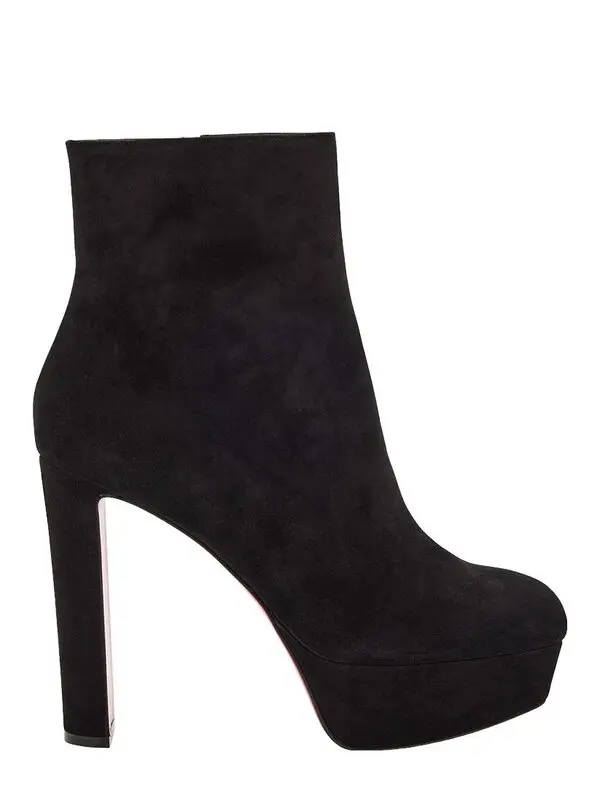 CHRISTIAN LOUBOUTIN 55mm Loo Suede Ankle Booties - Black