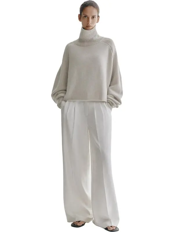 LISA YANG Cathie Cashmere Sweater - Oyster