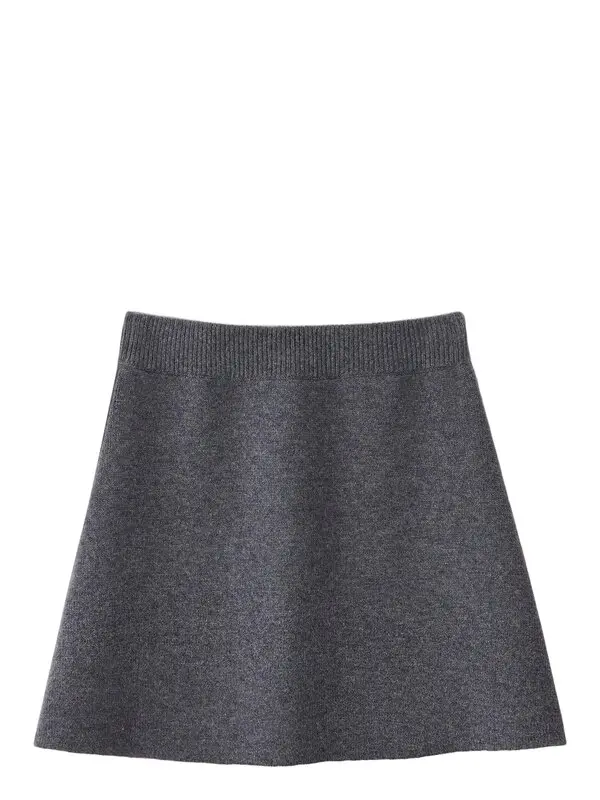 LISA YANG STORE The Clare Knit Mini Skirt - Graphite