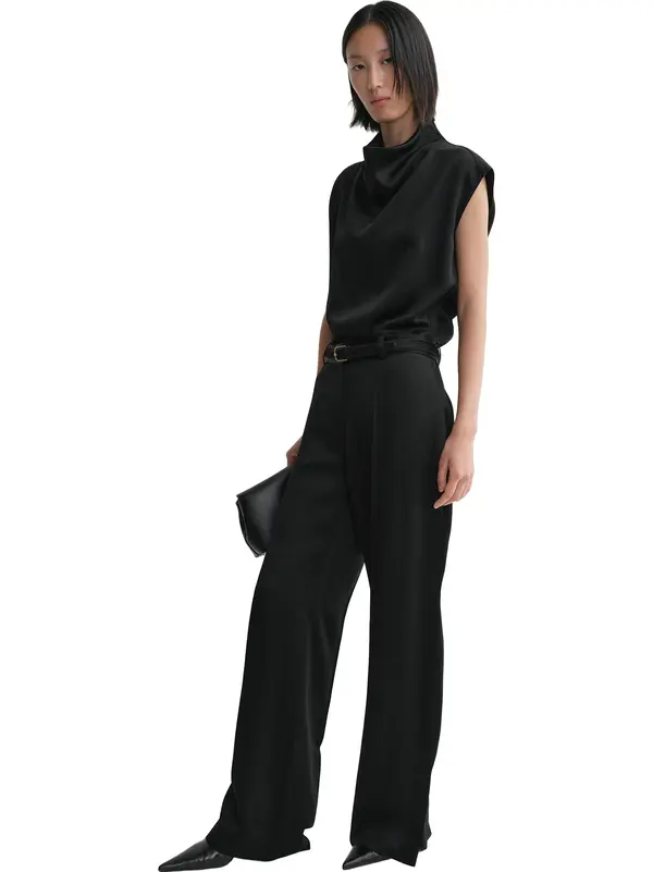 TOTEME Cuff-slit Trousers - Black