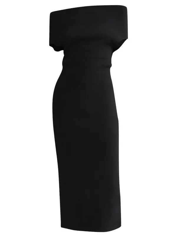TOTEME Double-knit Midi Dress - Black