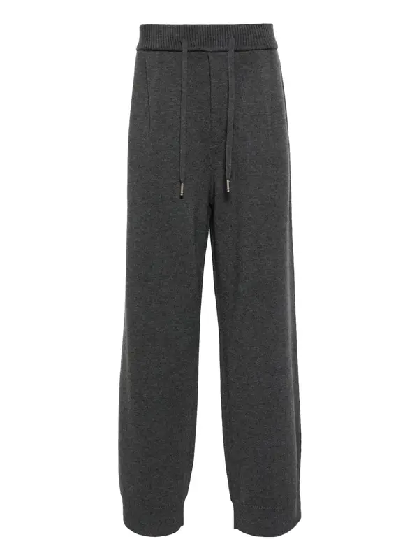SONGZIO Panther Knitted Wide-leg Trousers - Grey