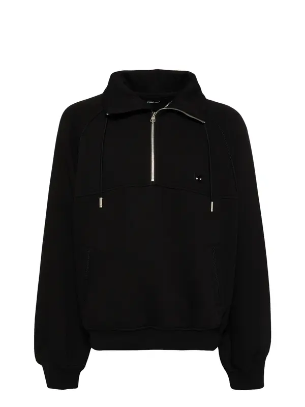 SONGZIO Assemblage Half-zip Sweatshirt - Black