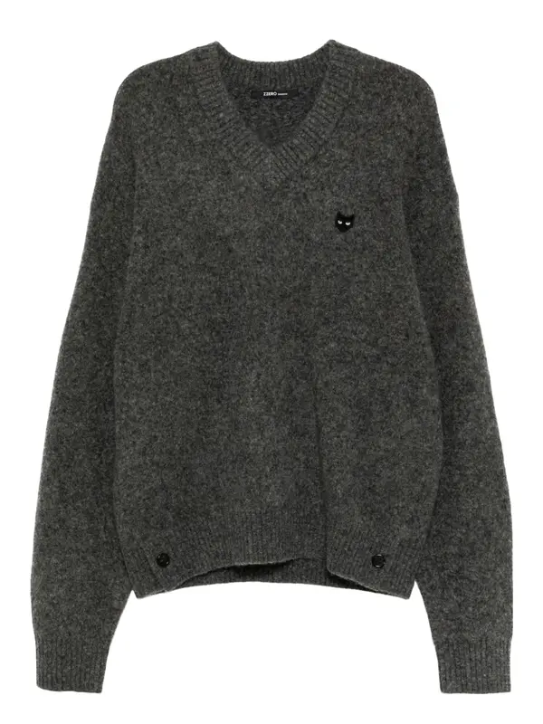 SONGZIO Love Panther Mohair Jumper - Grey