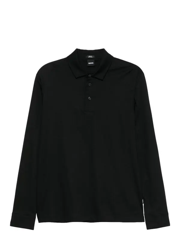 BOSS Cotton Polo Shirt - Black