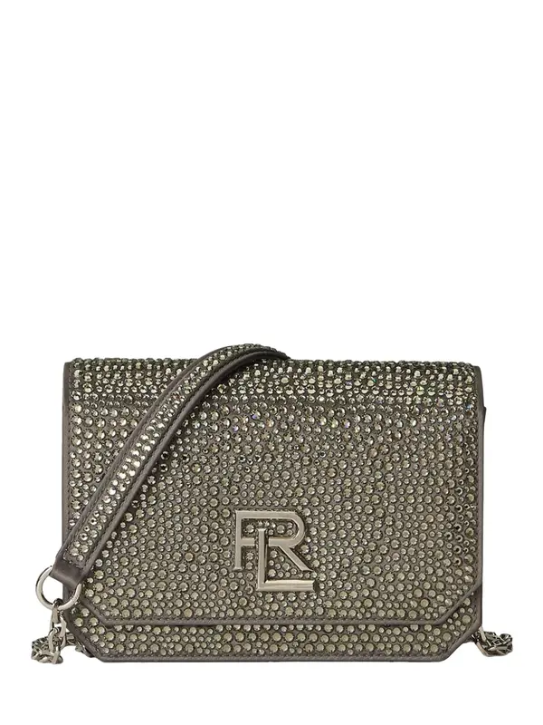 Ralph Lauren Crystal-embellished Satin Bag - Grey