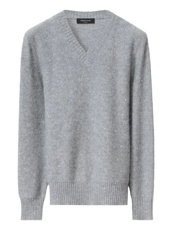 Fabiana Filippi Sequin-embellished Sweater - Grey