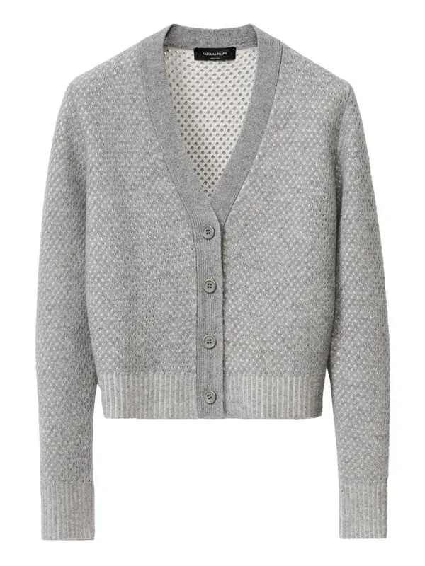 Fabiana Filippi Open-knit Cardigan - Grey