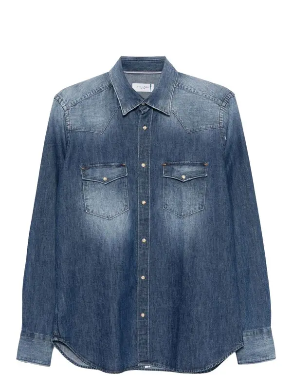 TINTORIA MATTEI 954 Washed-denim Shirt - Blue