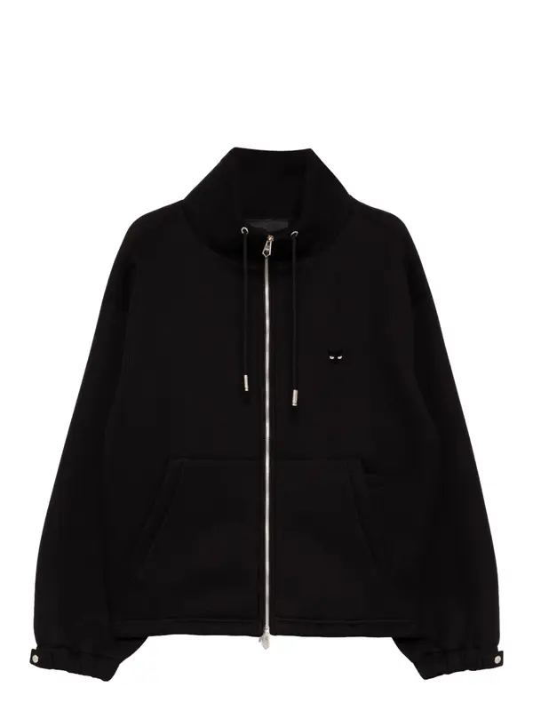 SONGZIO Panther Waffle Zip-up Jacket - Black