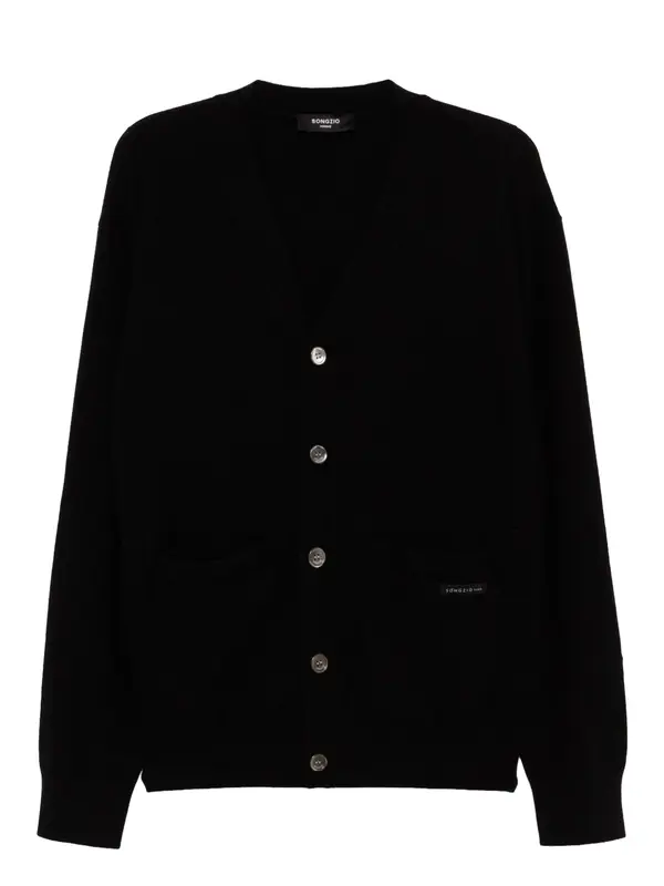 SONGZIO Pure Cashmere Cardigan - Black