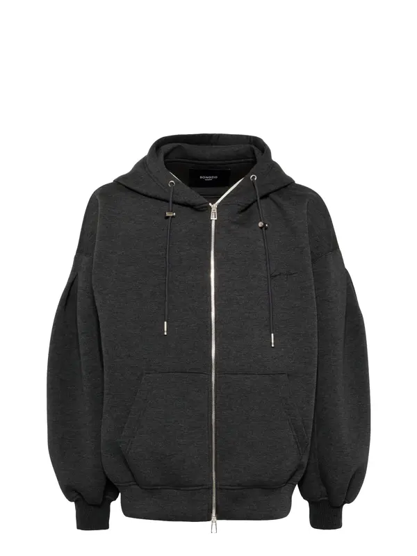 SONGZIO Dusky-paint Zip-up Hoodie - Grey