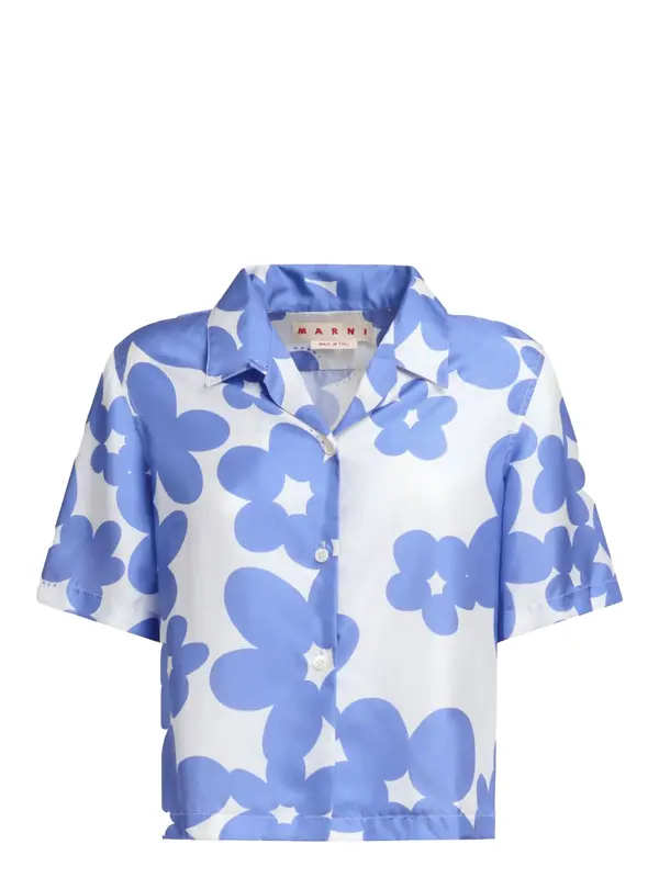 Marni Floral-print Shirt - Purple