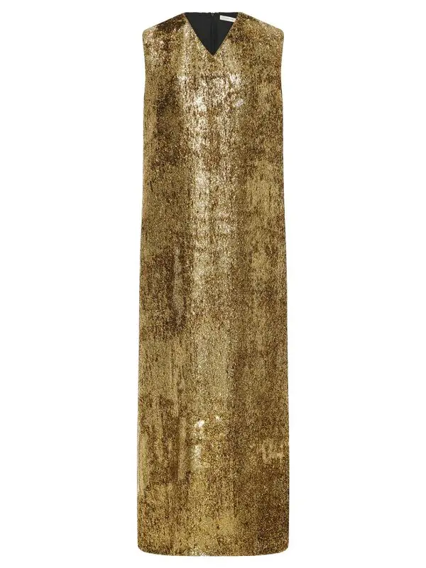 THE ROW Louane Maxi Dress - Gold