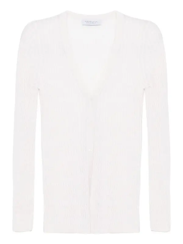 Gabriela Hearst Emma Pointelle Knit Cardigan - Neutrals