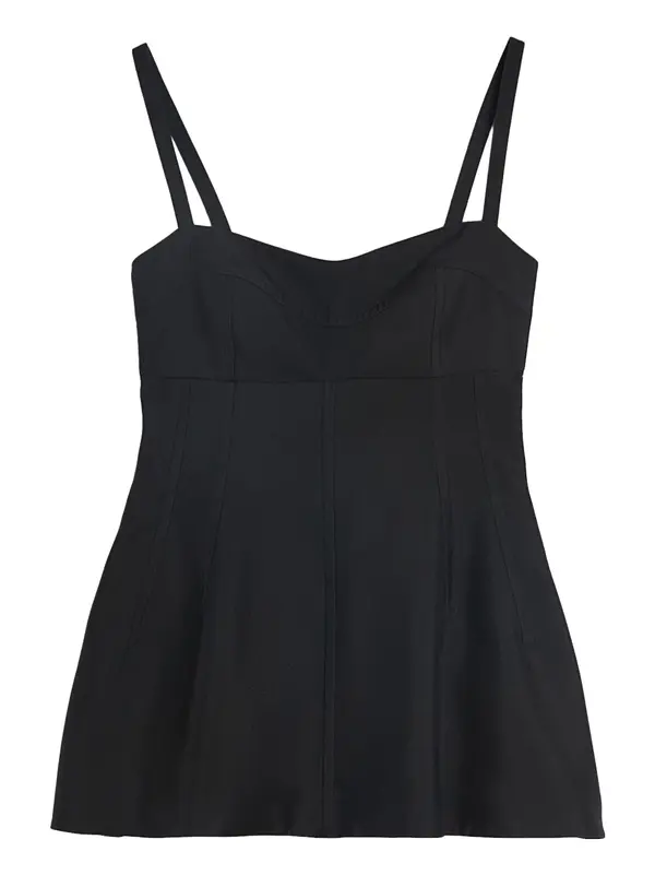 JIL SANDER Sleeveless Bustier Top - Black