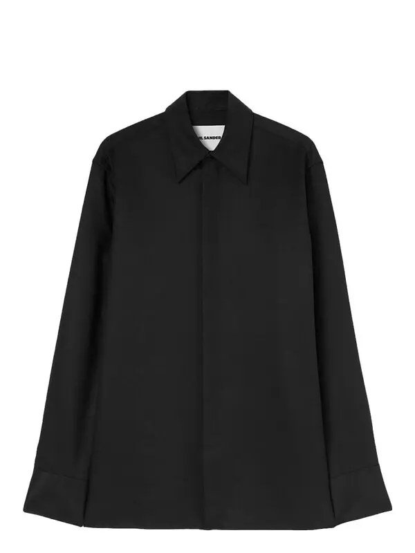 JIL SANDER Twill Shirt - Black