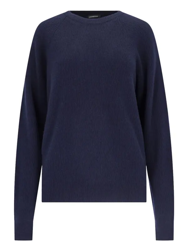 CANESSA Cashmere Crew Neck Sweater - Blue