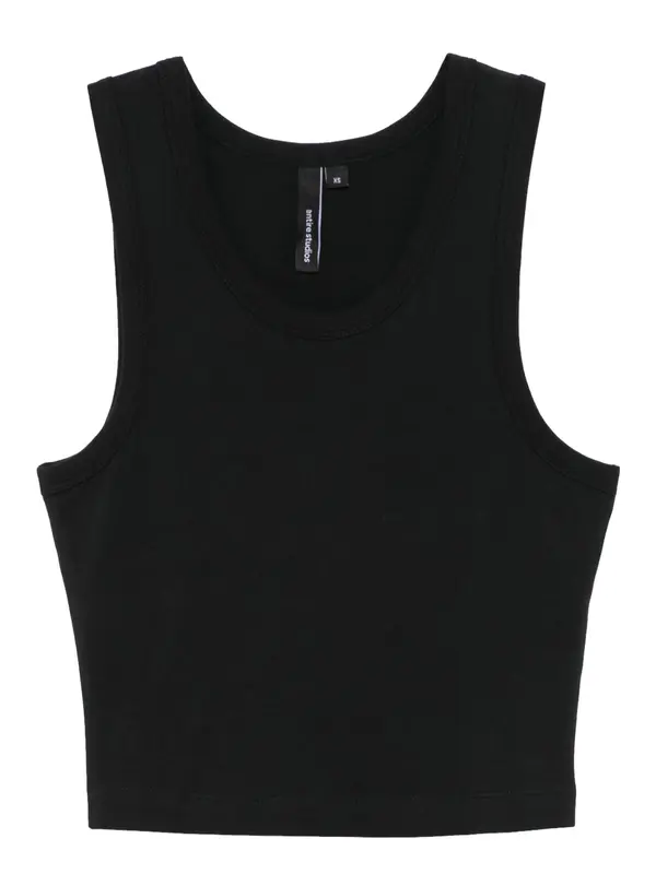 ENTIRE STUDIOS Cropped Tank Top - Black
