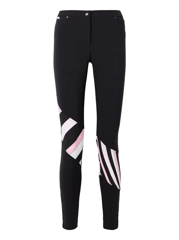 Emilio Pucci Paneled Printed Ski Pants - Black