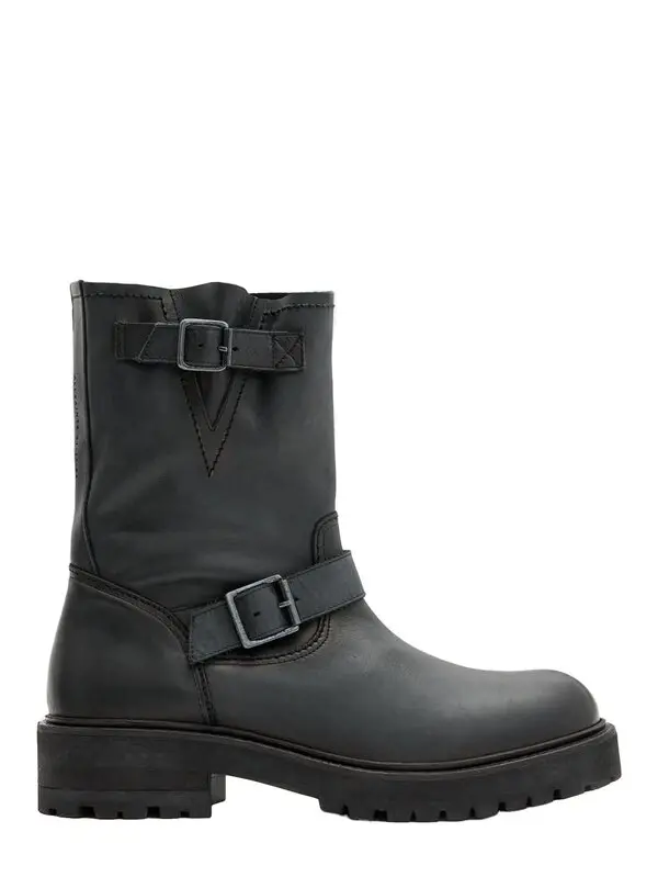 ALLSAINTS Tait Leather Chunky Boots - Black