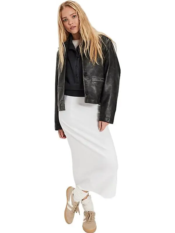 Norma Kamali Straight Midi Skirt - Snow White
