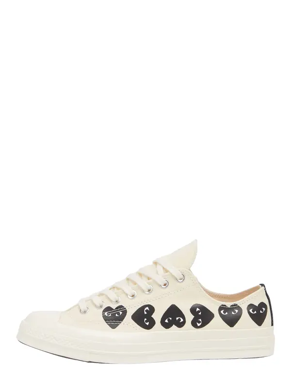 Play Comme Des Garcon X Converse Multi Heart Low Top Sneaker - Beige